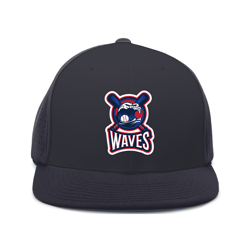 Waves Baseball Navy Embroidered Hat - Gutsy Athletic