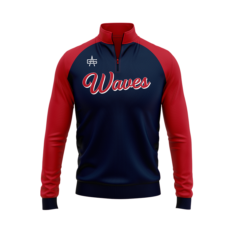 Waves Baseball Performance 1/4 Zip Jacket - Gutsy Athletic