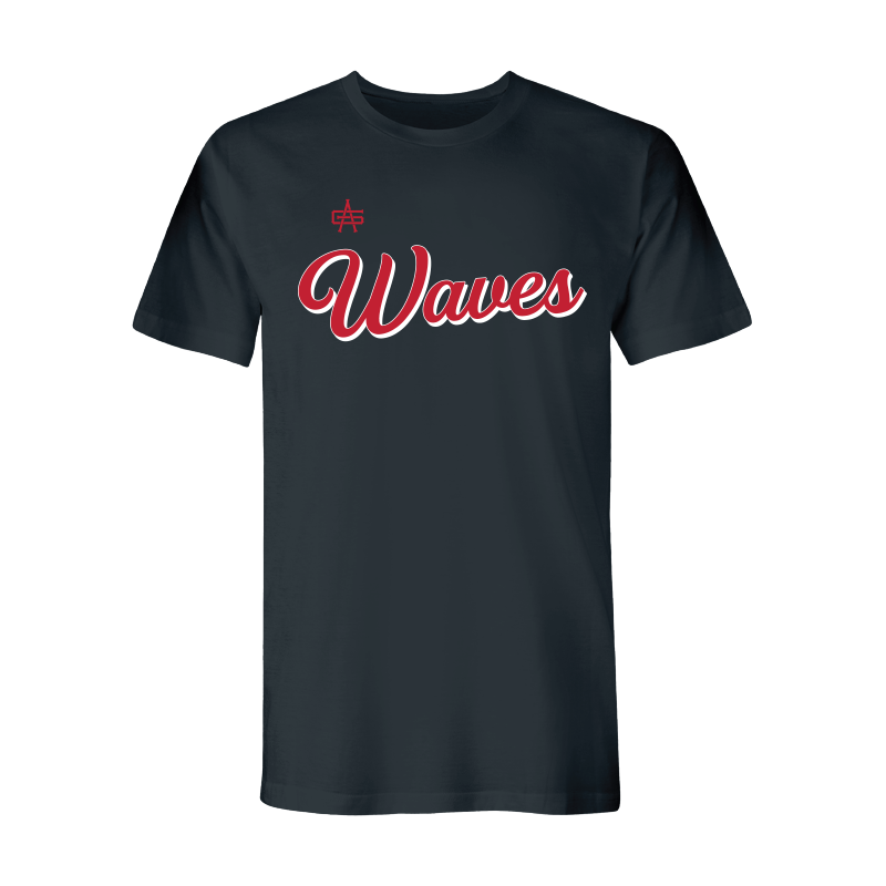 Waves Baseball Navy Premium Shirt 2 - Gutsy Athletic
