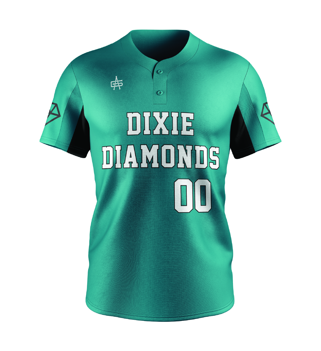 Dixie Diamonds Performance Two Button Jersey - Gutsy Athletic