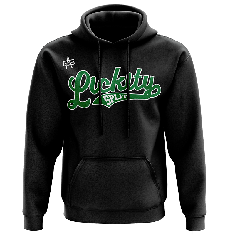 Lickity Split Softball Black Hoodie - Gutsy Athletic