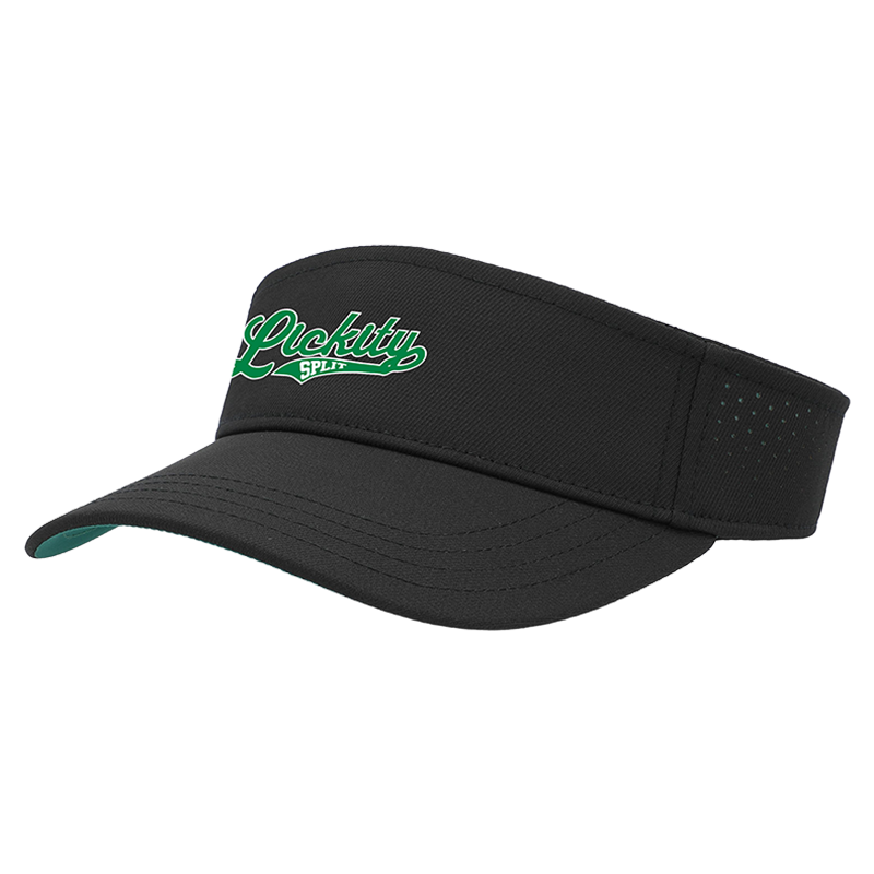 Lickity Split Softball Black Visor - Gutsy Athletic