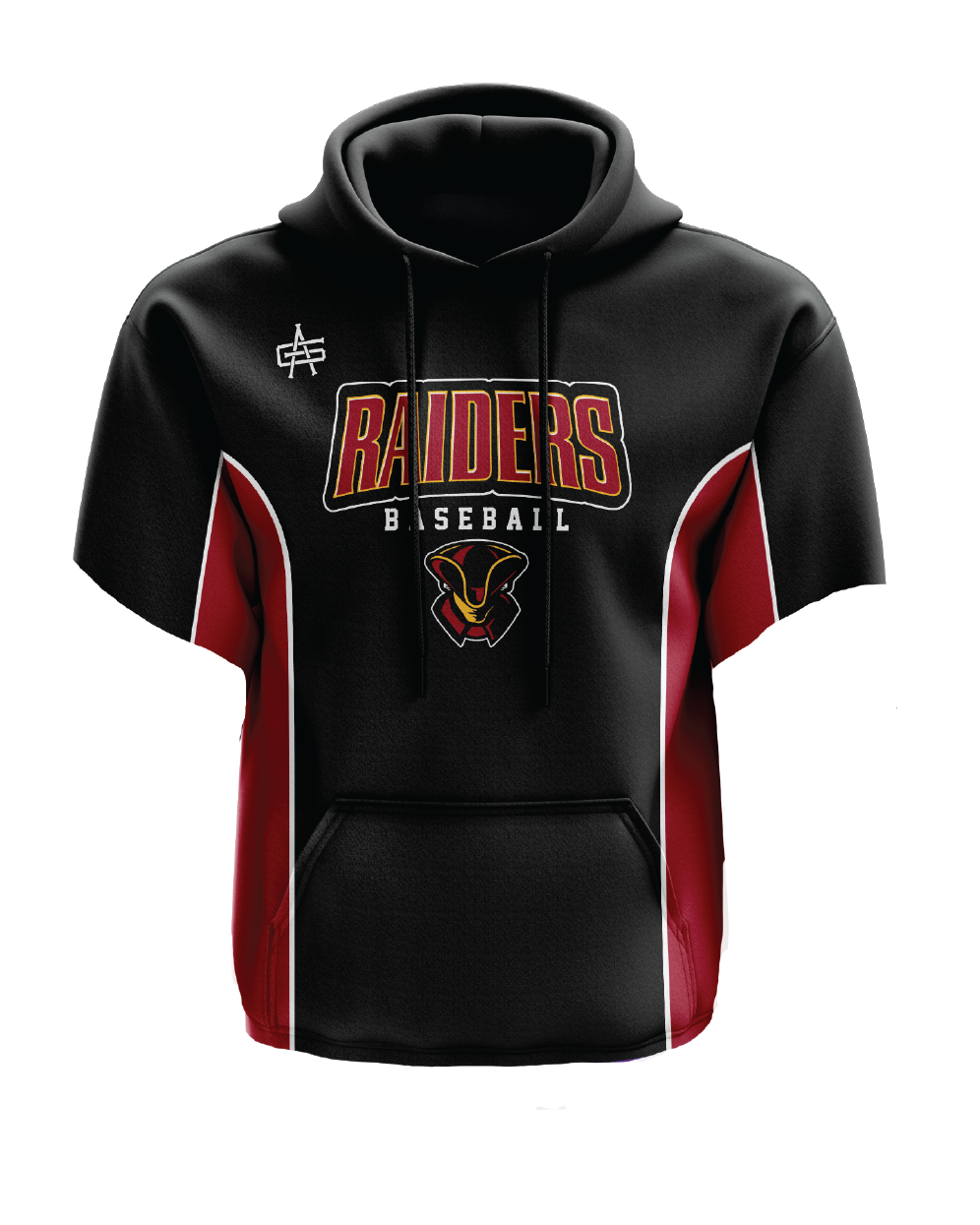 Thomas Jefferson Raiders SS Sublimated Hoodie (Black) - Gutsy Athletic