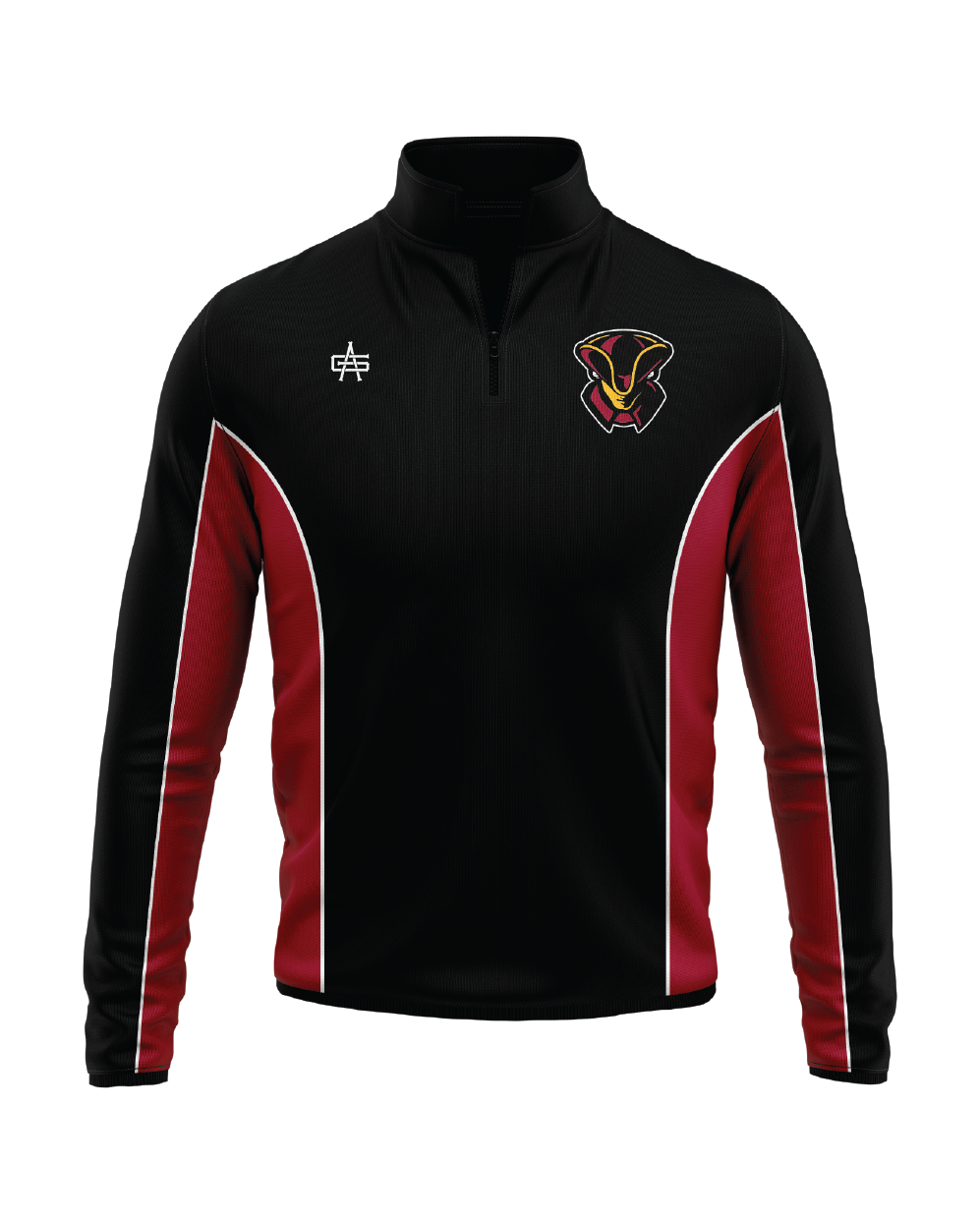 Thomas Jefferson Raiders 1/4 Zip (Black) - Gutsy Athletic