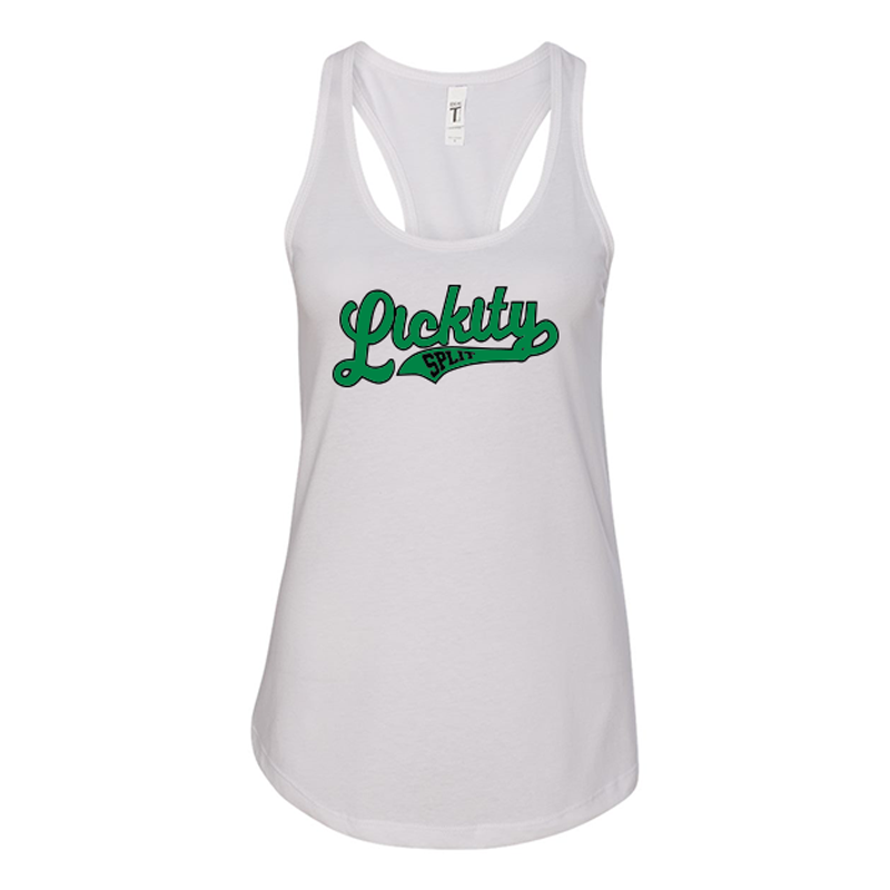 Lickity Split Softball White Tank - Gutsy Athletic